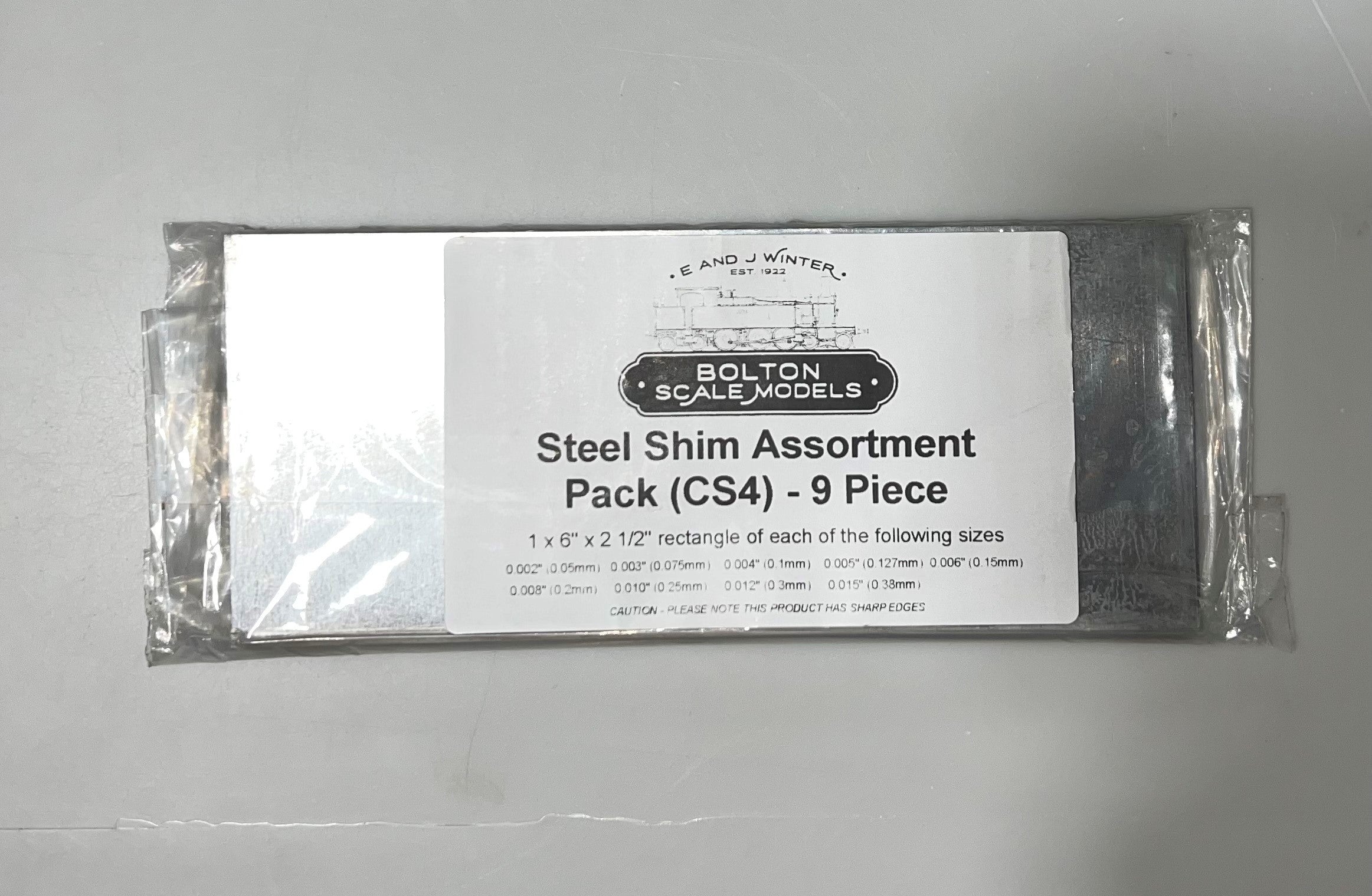 Steel Shim Pack – E and J Winter - Bolton Scale Models